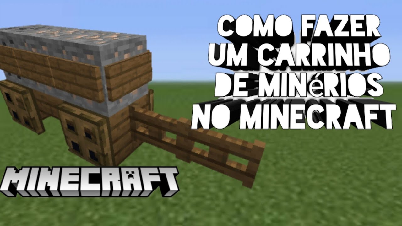 Como fazer um carrinho de minérios no Minecraft - YouTube