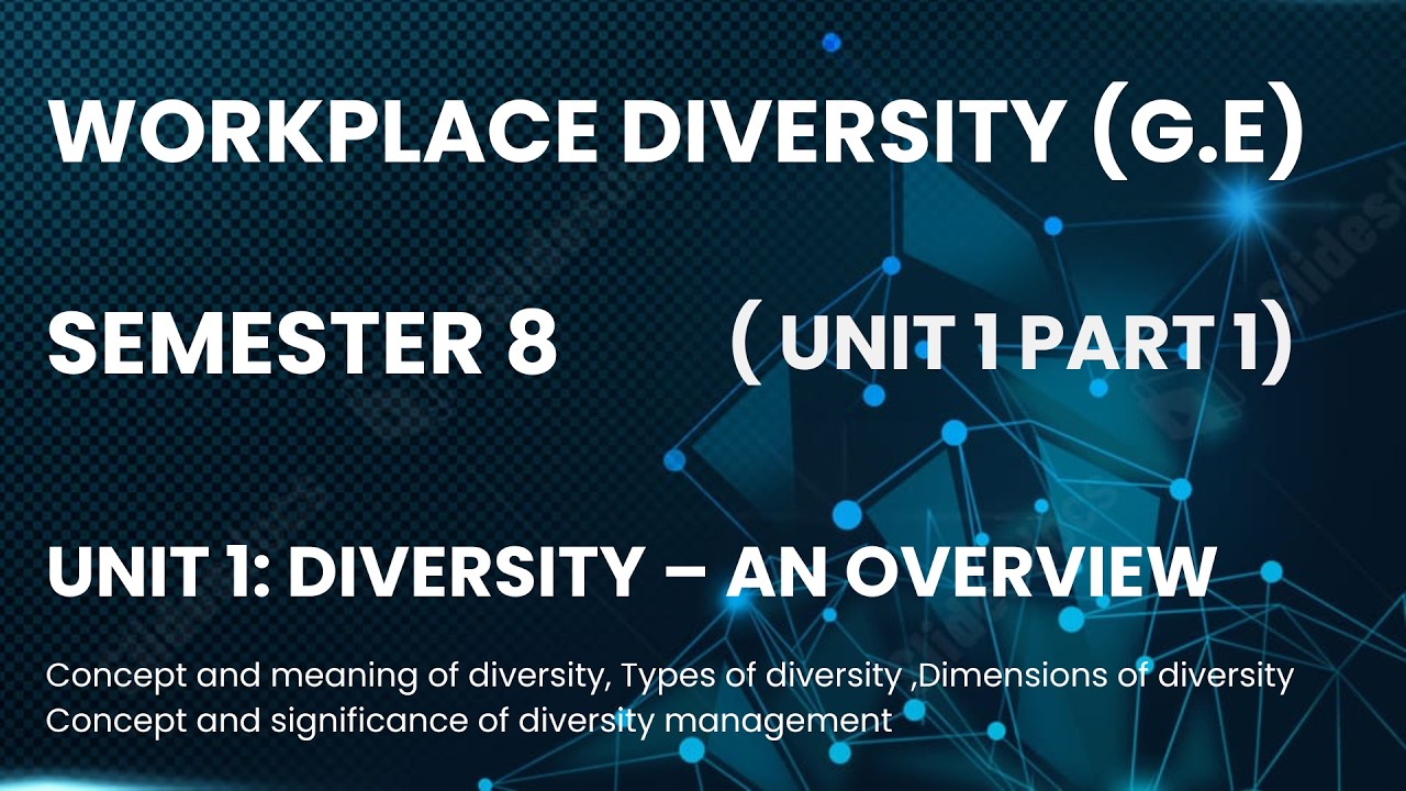 Unit 1 Notes – Diversity: Concept, Types, Dimensions & Diversity ...