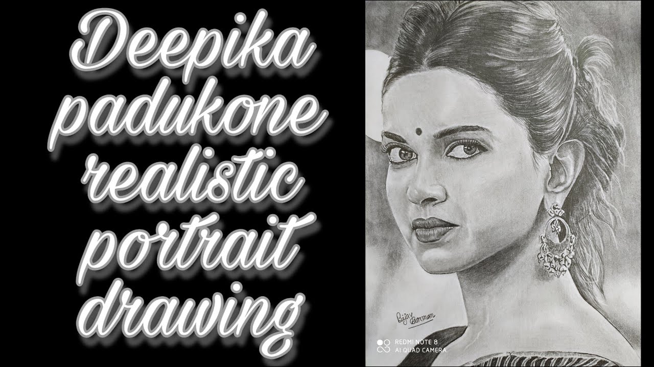 Deepika Padukone | realistic portrait drawing😍 - YouTube