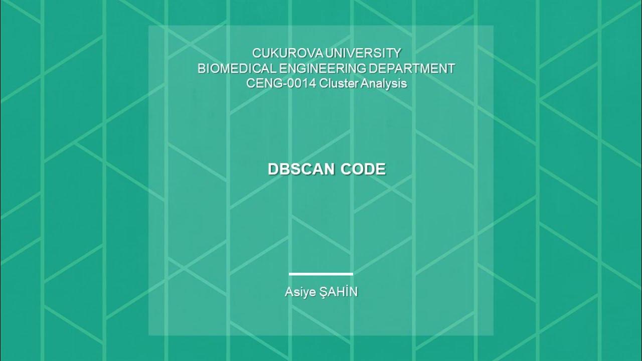 DBSCAN Clustering Code - YouTube