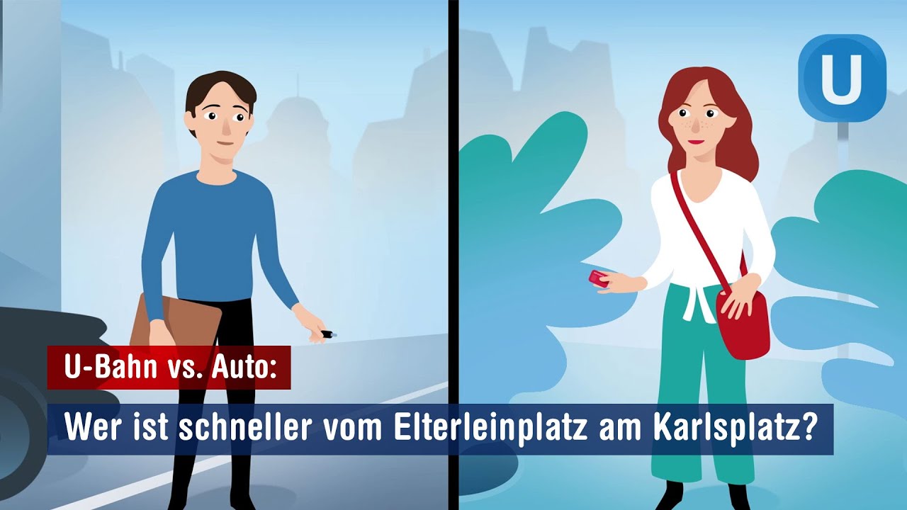 Der große Test: Wer ist schneller U-Bahn oder Auto? - YouTube