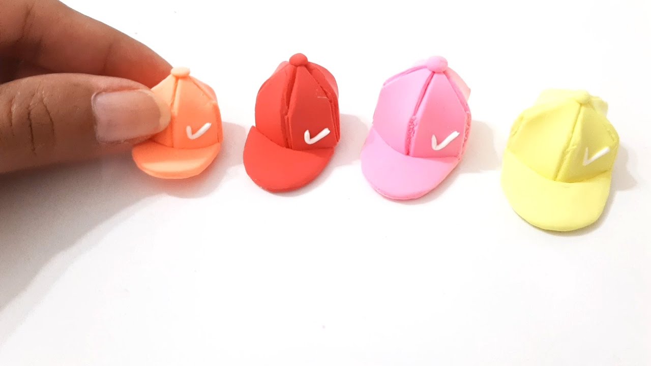 DIY How to Make Polymer Clay Miniature Hat - YouTube