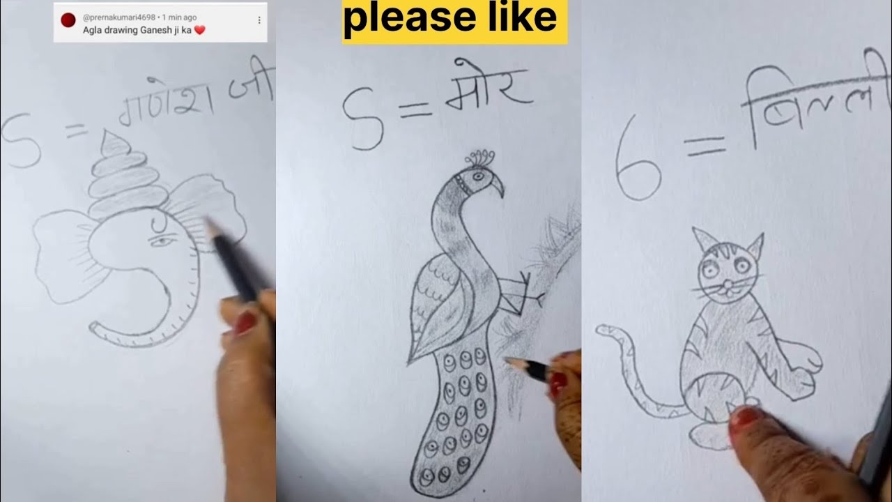 💥Three amazing draw for beginners@Farjana drawing Academy ️ - YouTube