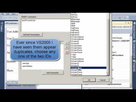 Configuring a SqlDataSource to Insert a Record - ASP .NET Training by Professional Developers ...