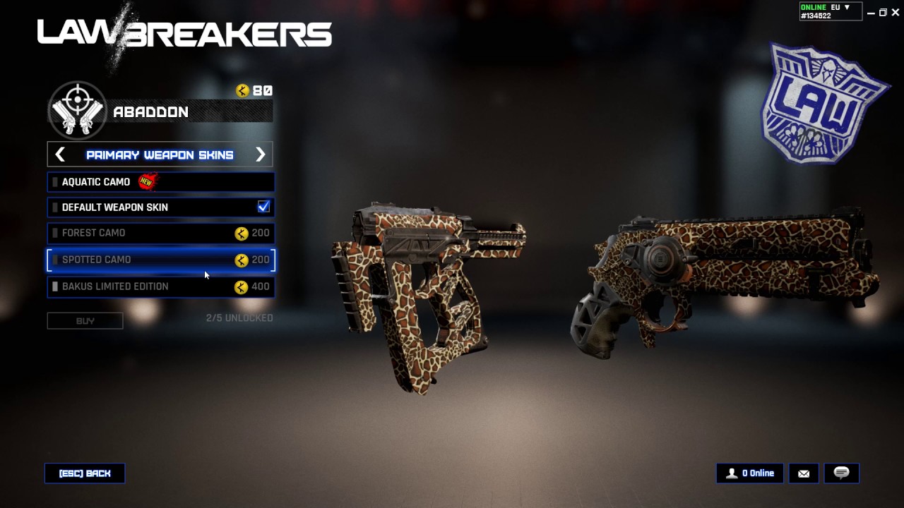 LawBreakers Weapons Skins - YouTube