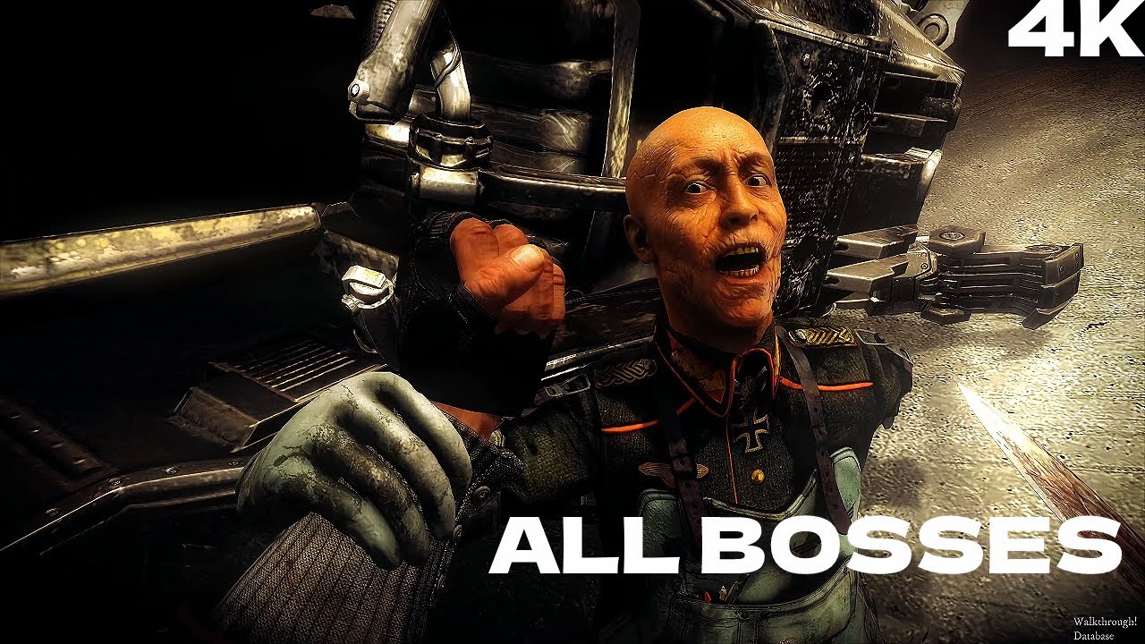 Wolfenstein: The New Order - All Bosses 4K60ᶠᵖˢ UHD - YouTube