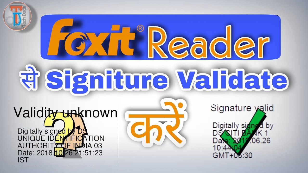 How to validate digital signiture by foxit reader 2022| validity ...