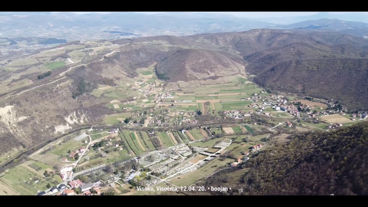 Visoko, Visočica i stari grad Visoki 12.04.2020. © boojan - YouTube