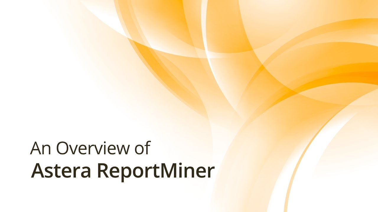 Astera ReportMiner – Overview - YouTube