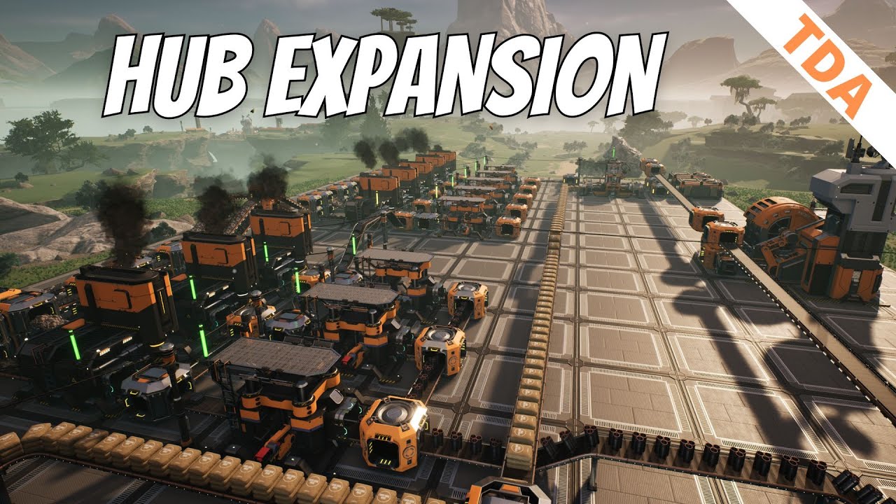 Expanding the Hub - Industrial Beams | Bite-sized Satisfactory - YouTube