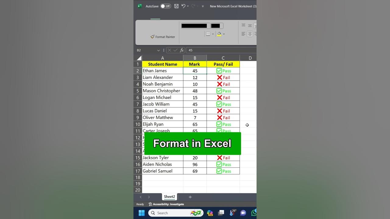 Format in Excel #exceltech #excel #excelworld #tutorial #howto #tips #cmd - YouTube