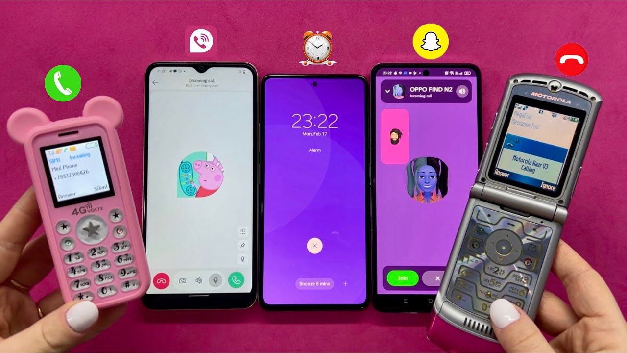 Motorola RAZR V3 Calling on Hello Kitty phone Incoming Call/ ViVo Y16 ...