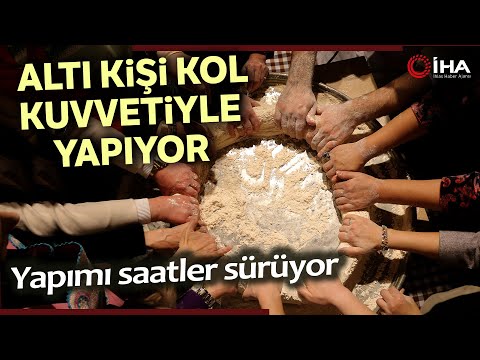 Sivas’ın Yöresel Lezzeti Tel Helva Altı Kişiyle Yapılıyor