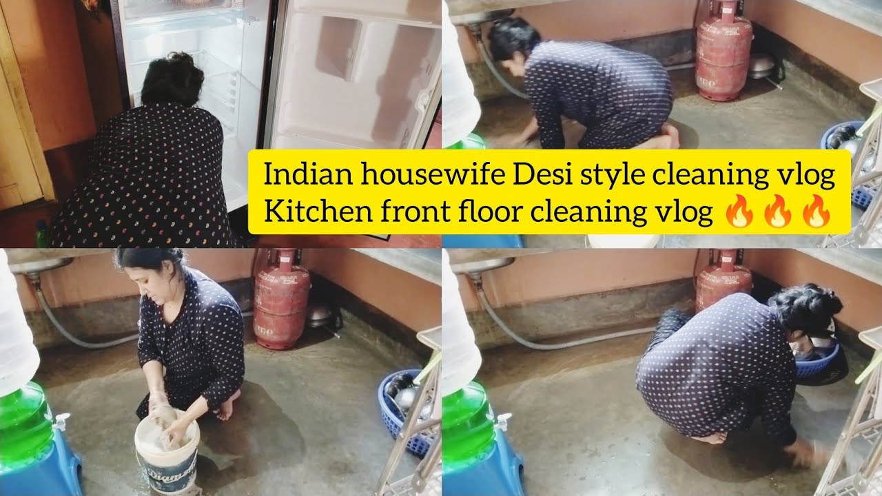 🌼indian Housewife Desi Style Vlog Kitchen Front Floor Cleaning Vlog 🔥