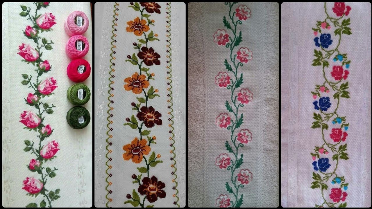 Most Beautiful & Stylish Cross Stitch Boder Line Designs Ideas #2024 # ...