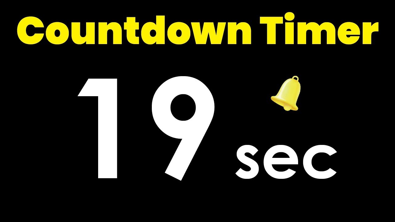 19 second Countdown Timer with Alarm - YouTube