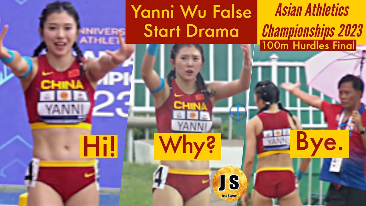 Women's 100m Hurdles Final, Asian Athletics Championships 2023: False Start Drama, Yanni Wu ...