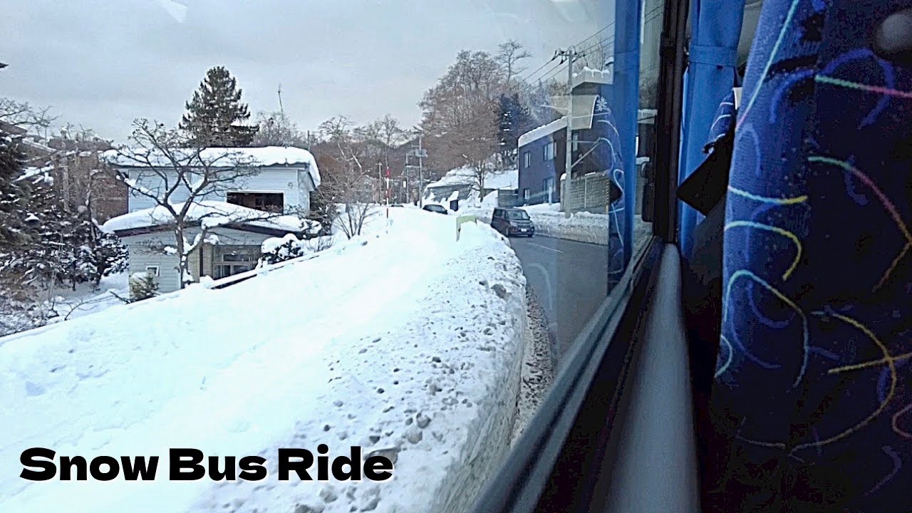 Japan Bus Ride🚌🇯🇵⛄️Snow Ride in Sapporo- Hokkaido Snowfall. - YouTube