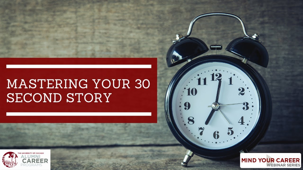 Mind Your Career | Mastering Your 30 Second Story - YouTube