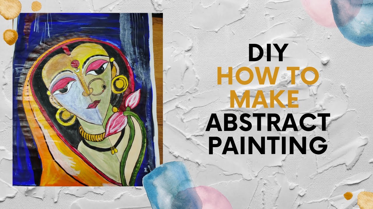 DIY how to make Abstract painting on normal paper | #teluguvlogs - YouTube