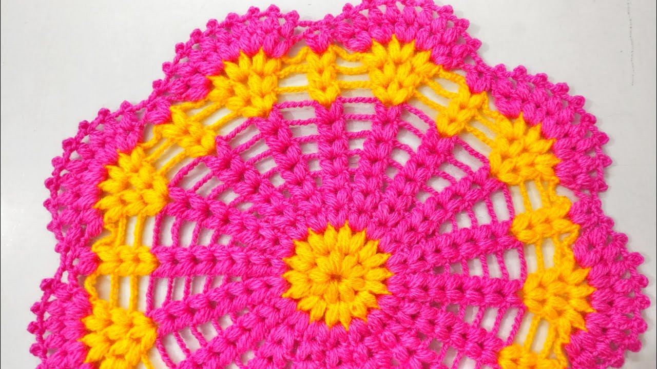 Crochet Flower Place Mat, Doily,Pot Holder, Table Mats, Very Easy ...