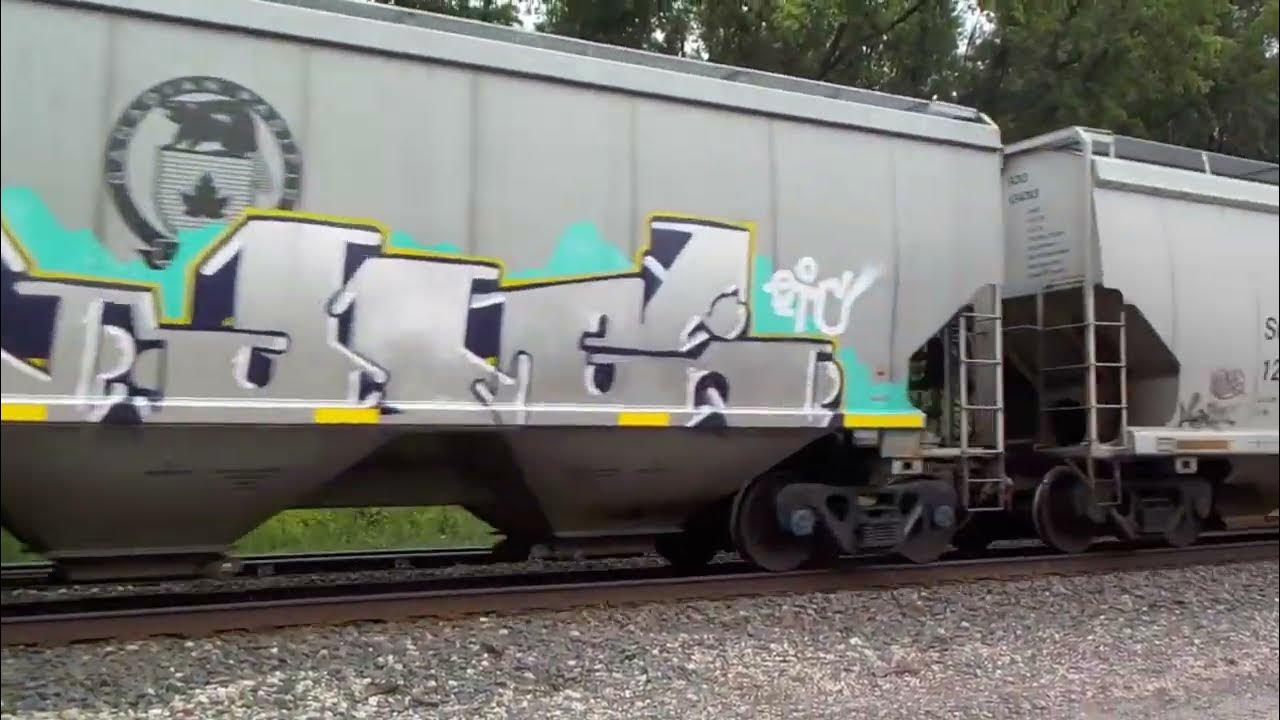 CP 7043 SD70ACU (mid DPU) w/CP 8902 leading CPKC 260 manifest 8/6/23 - YouTube