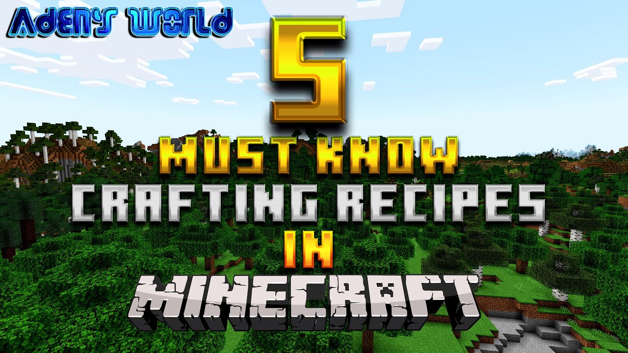 5 Must-Know Crafting Recipes in Minecraft! - YouTube