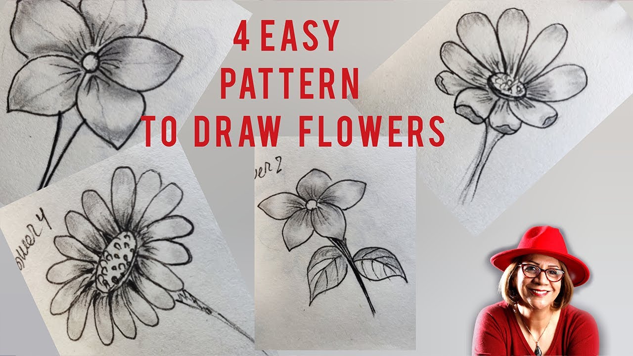 Step by step training of 4 easy flower models.اموزش گام به گام ۴ مدل گل ...