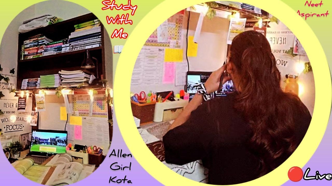 Study with me Live #8hours #pomodoro #neetaspirant #allen #kotaGirl #studymotivation - YouTube
