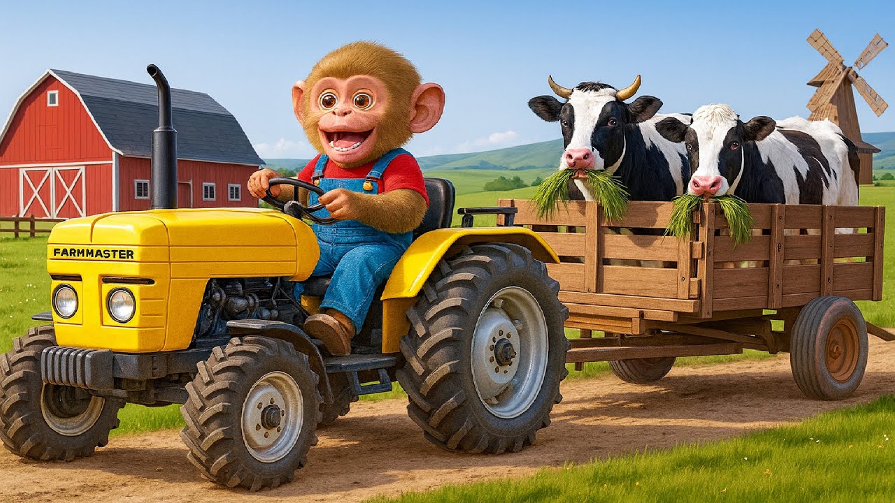 Farm Work: Cobby the Monkey's Day at the Farm, Cleaning and ...