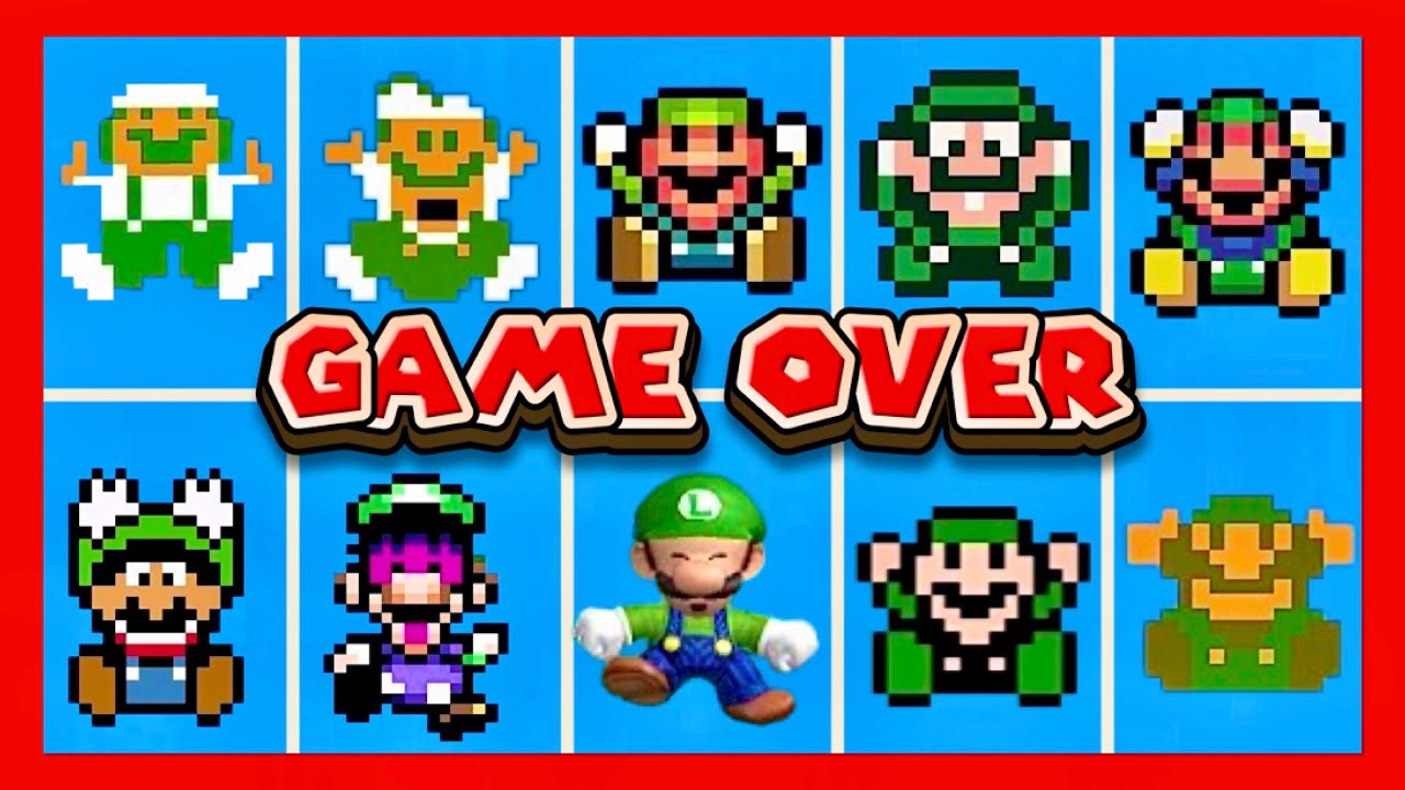 20 Luigi Game Over Screens - Hacks & Fan-games - 4K - YouTube