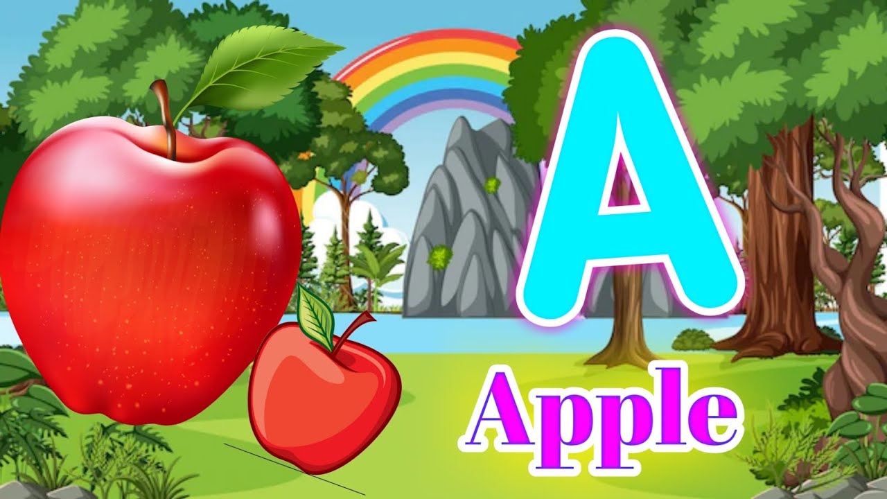 a for Apple b for ball c for cat d for dog abcd song for kids video ...