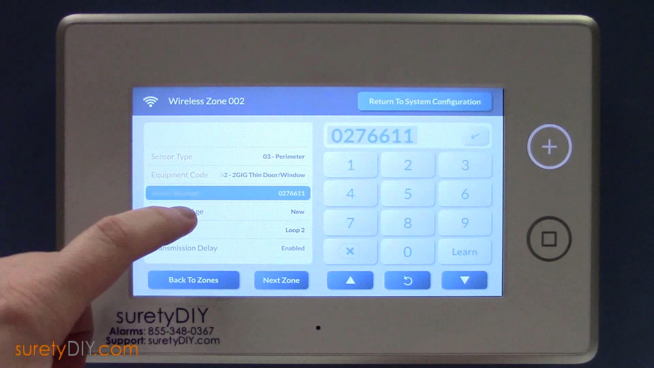How to Learn a 2GIG DW10 with Combined Shock Sensor Into a GC3 Panel ...