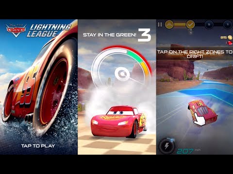 Disney Pixar Cars Lightning League - Track 1 to 5 with McQueen - YouTube
