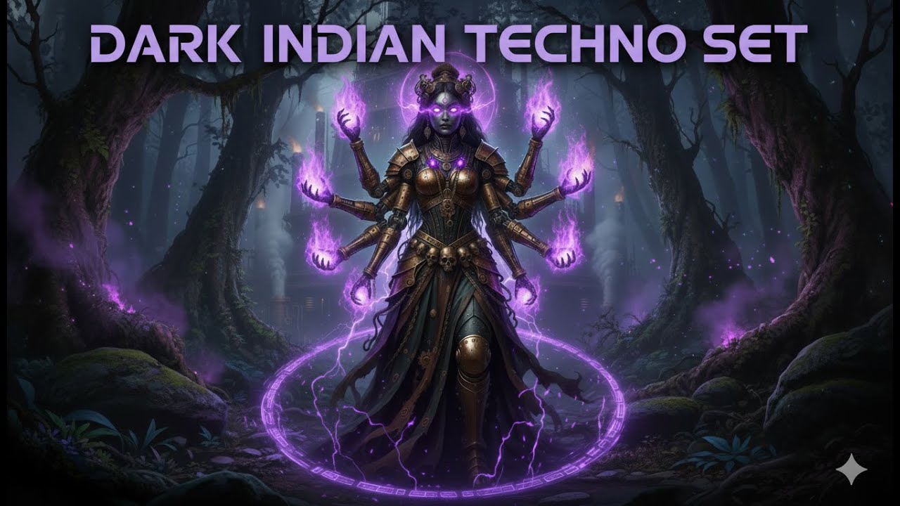 Dark Indian Techno Ritual Set | Steampunk Kali Visuals - YouTube