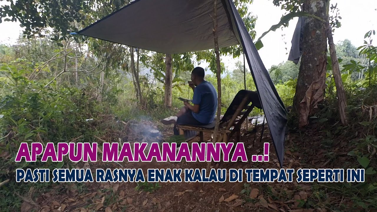 Solo Camping Seharian Masak Sup Singkong Dari Kebun Yang Lezat - YouTube