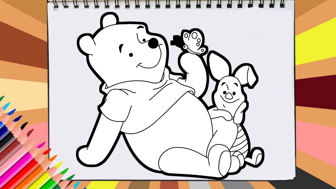 How to Draw Pooh Bear with Piglet Drawing | Pooh Drawing Step by Step ...