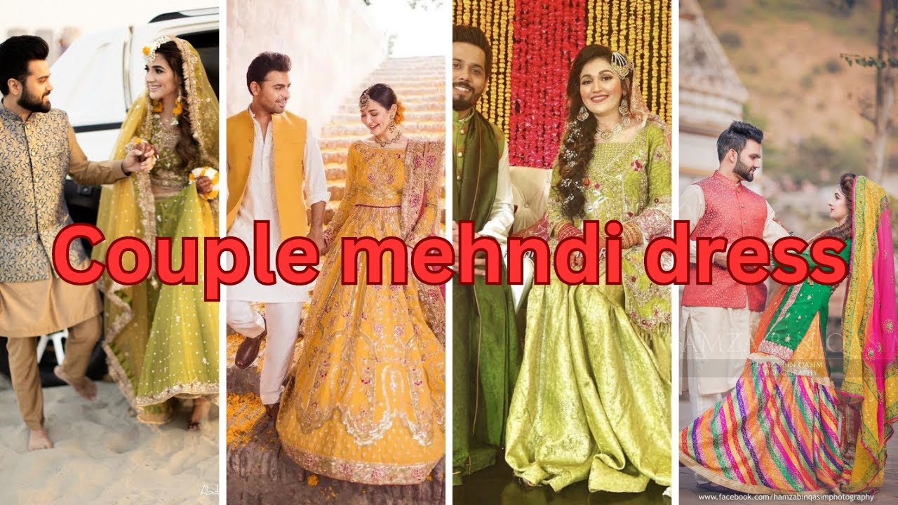 Couple mehndi dress||couple matching outfit||couple mehndi dress ...