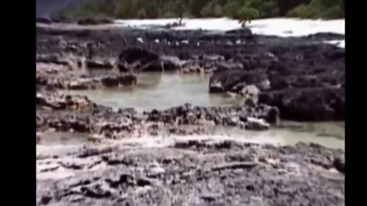 Tide pools at Tarague Beach, Andersen Air Force Base, Guam - YouTube