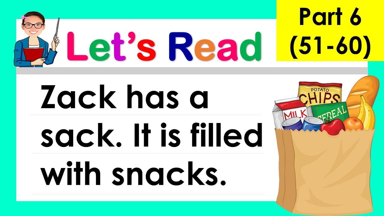 PART 6 (51-60) ENGLISH READING LESSON ll SIMPLE SENTENCES ll Teacher ...