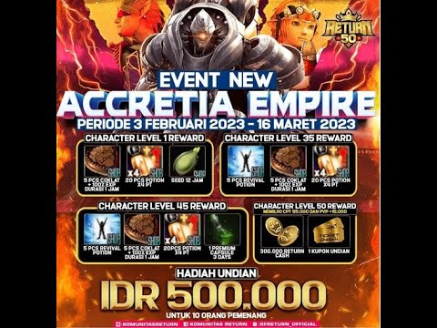 🔴EVENT NEW ACCRETIA EMPIRE? GAS LEVELING! | RF Return Real RPG 50 - YouTube