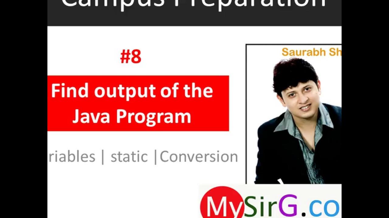 #8 Find output of Java Program Hindi - YouTube