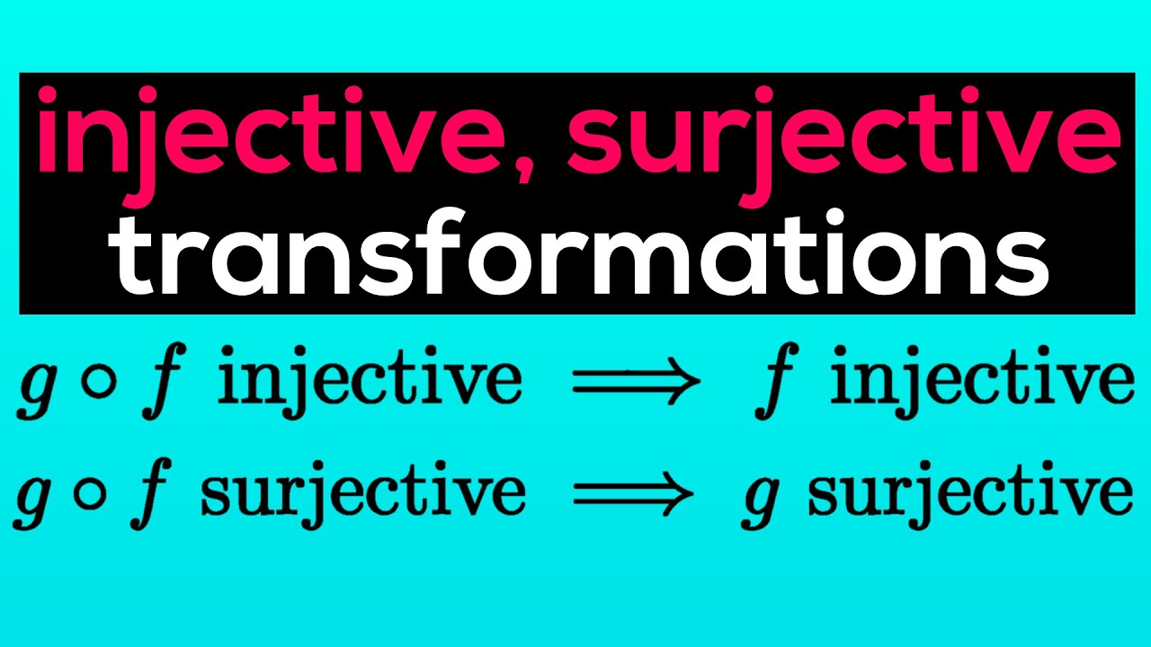Injective and Surjective Transformations Proofs - YouTube