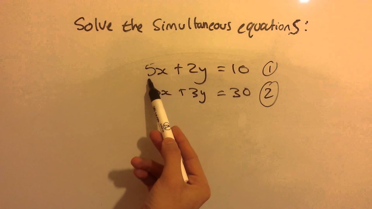 Solving Simultaneous Equations Using Elimination Method - YouTube