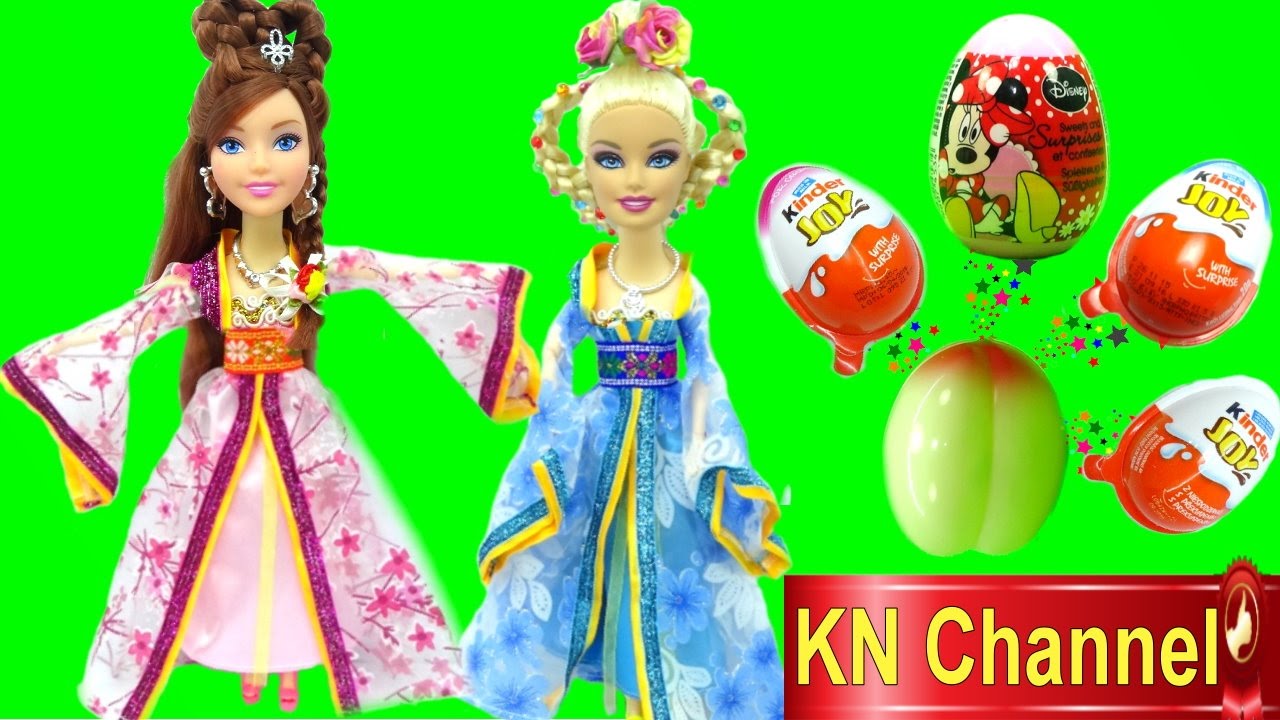 BÚP BÊ BARBIE TIÊN NỮ HÁI QUẢ ĐÀO TIÊN Opening surprise egg kids toys ...