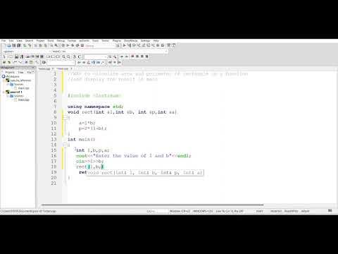 5.IMP.WAP to calculate area and perimeter of rectangle in a function ...