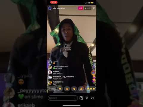 Nba YoungBoy gets mad on instagram live