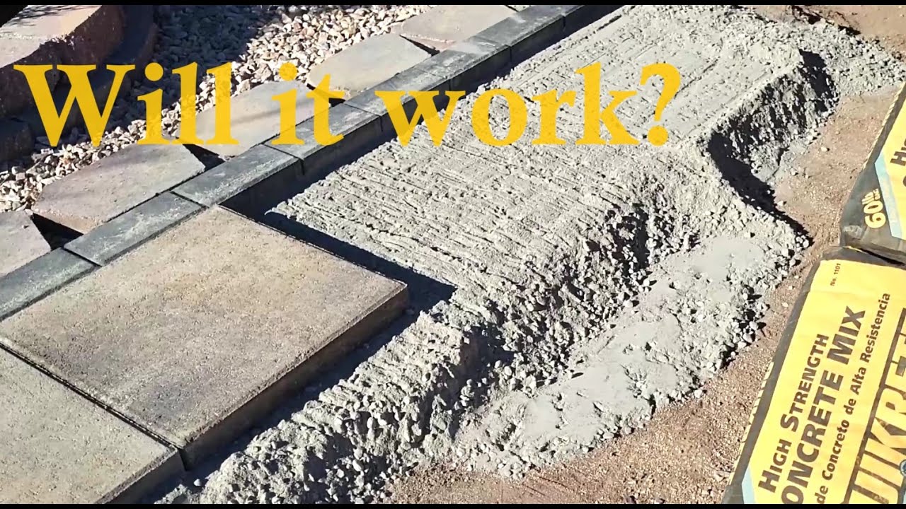 Will a concrete dry pour work under pavers? Doing a dry pour cement ...