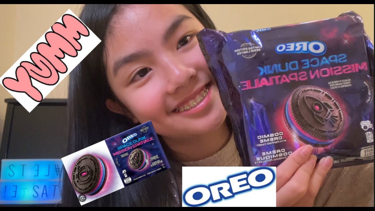 Trying the NEW LIMITED EDITION SPACE DUNK OREOS!!! WITH POPPING CANDY 🍬 ...