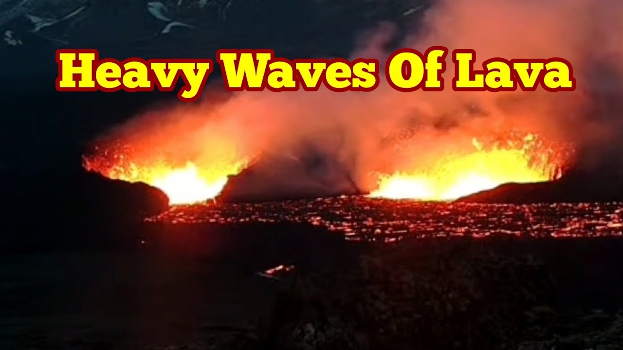 Heavy Waves Of Lava In Iceland Svartsengi Volcanic System, Sundhnúka ...